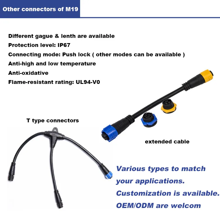 Jnicon M19 Screw Lock USB Panel Mount Connector Waterproof IP68 USB ...