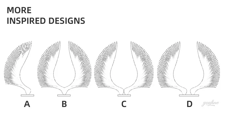 Outdoor Park Large Stainless Steel Bird Wing Sculpture