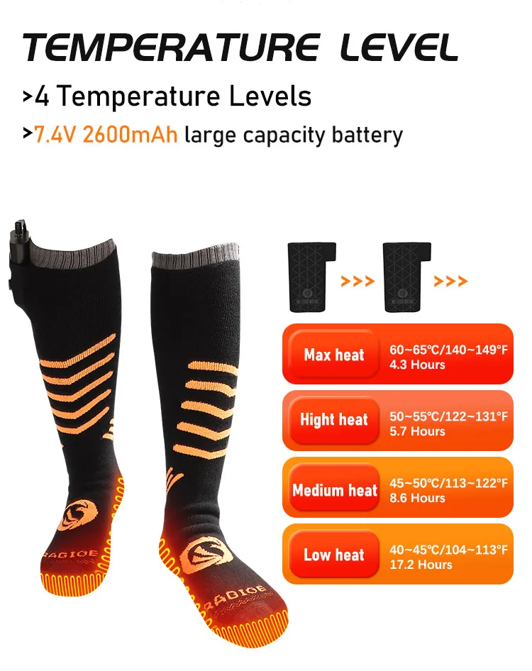 Battery Charged Heated For Sock Powered Electrical Self Heating ...