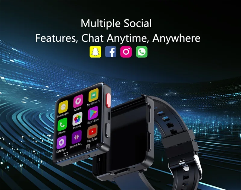 S998 Smart Watch - Android 11, 500W Dual Camera, 3GB Ram