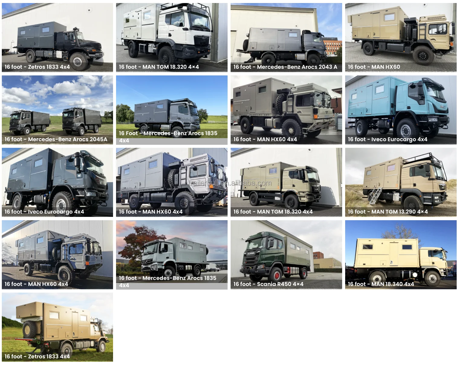 16ft Empty Square Truck Camper Shell for DIY Flatbed RVs - Ideal for ...