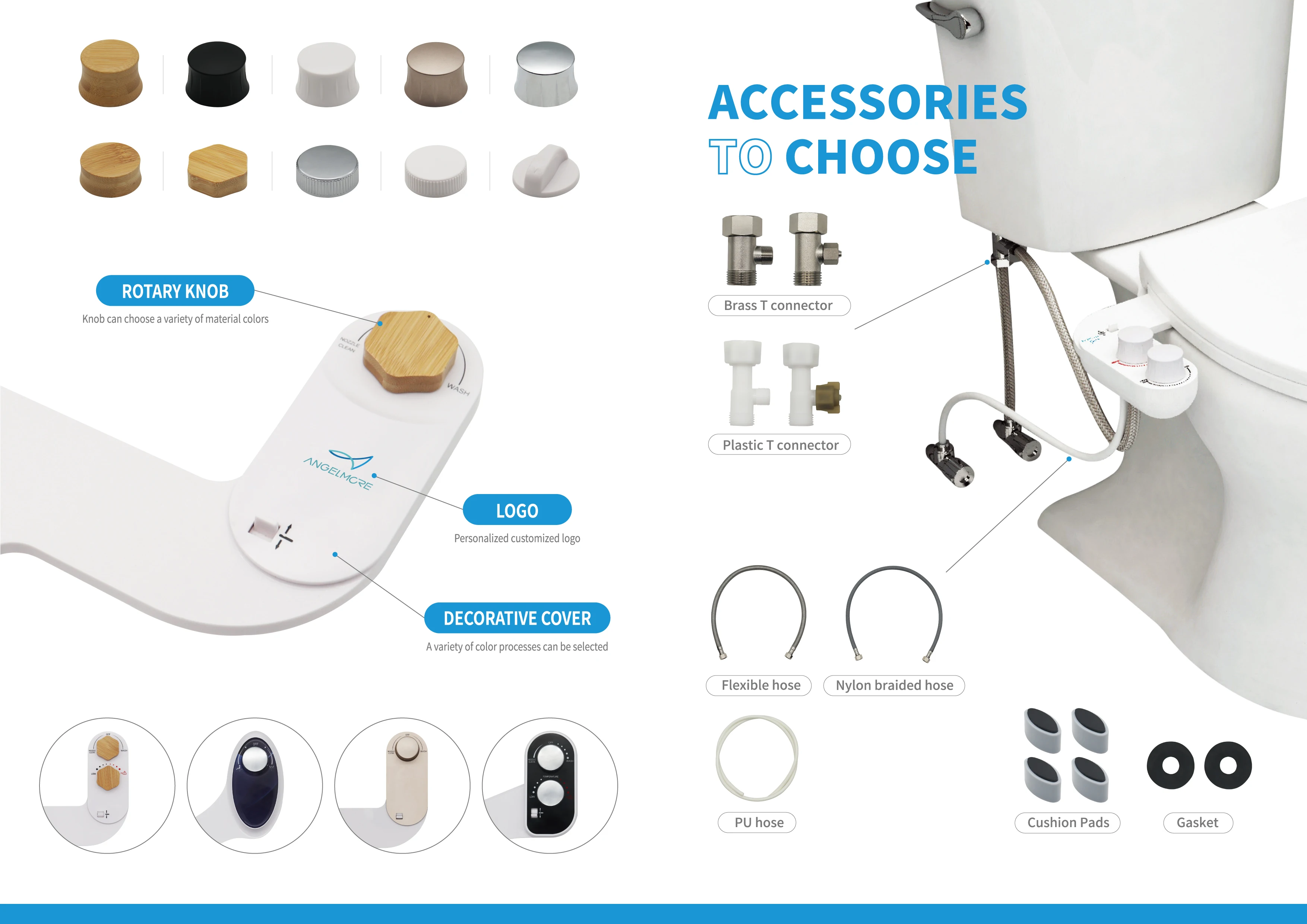 Custom Bidet Button/knob - Clean Vagina & Butt Toilet Attachment