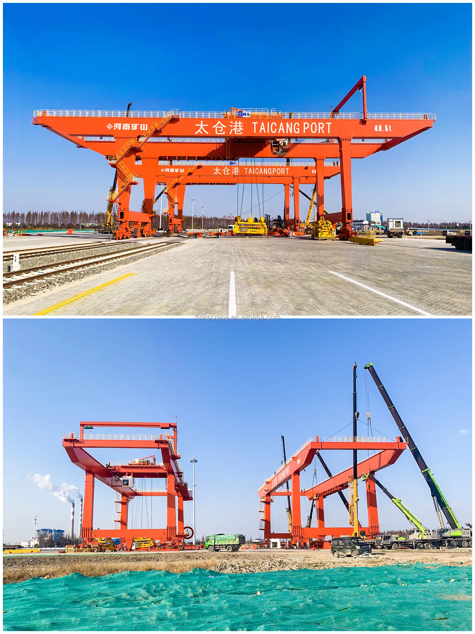 20ft 40ft Rmg Cranes Using Stacking And Retrieving Heavy Materials And ...