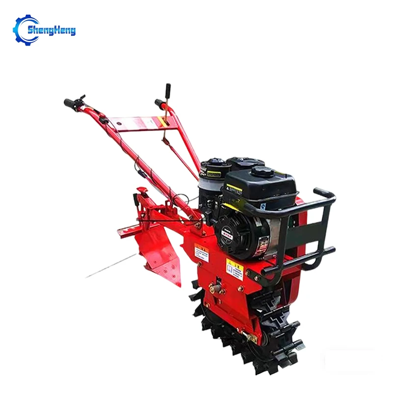 Diesel Powered Single Wheel Chain Track Micro Tiller Hard Land ...