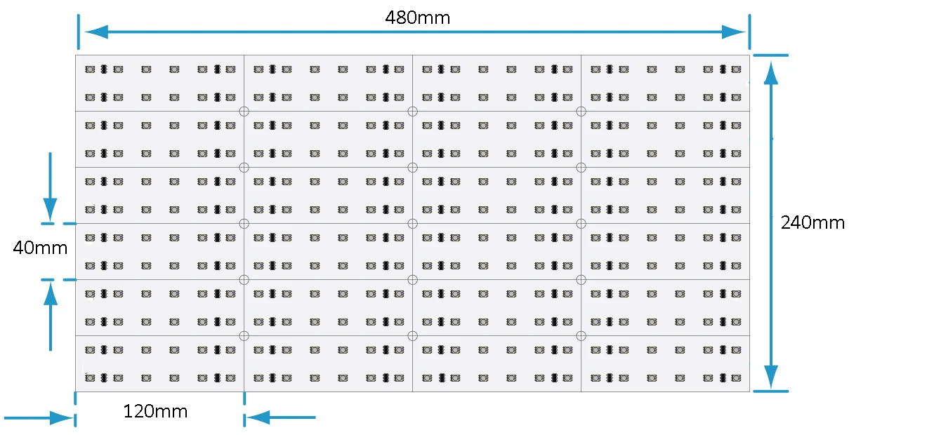 288led 5050 Rgbw Ultra Thin Led Light Sheet 1-12 Led Cuttble Backlight ...