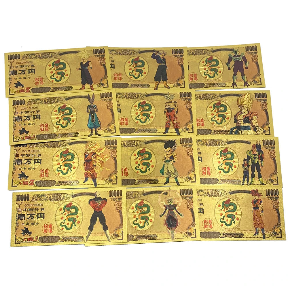 100 Pcs Collection of Different Random World Japan Anime Pet Gold Foil ...