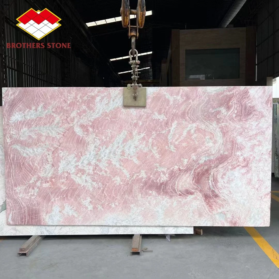 Modern Fantasy Rosa Pink Quartzite Slab Polished Big Slab For Light ...