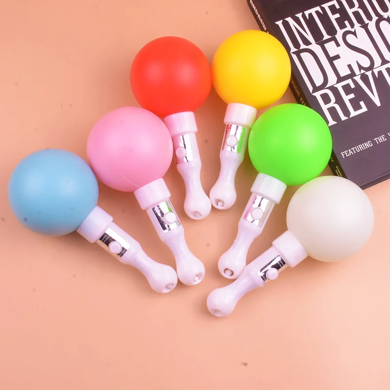 Plastic LED Maracas Party Fun Maker Flashing Tambourines LED Music Hand ...