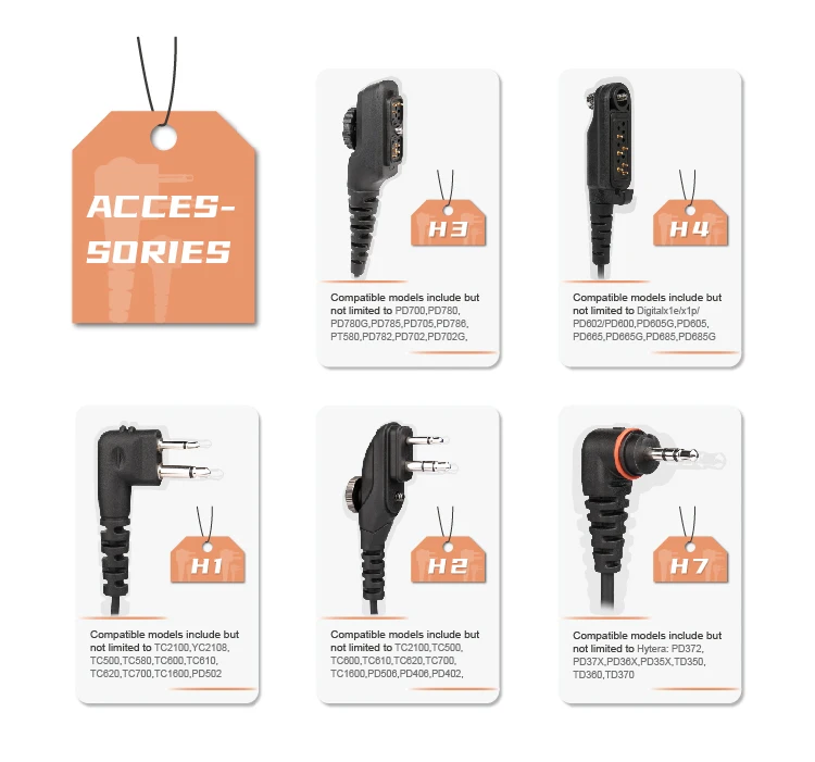 Oem In-ear Air Tube Earpiece Earphone With Ptt And Microphone For Two ...