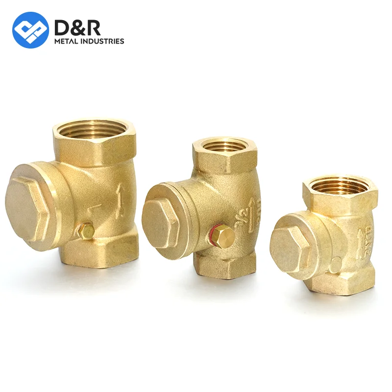 D&R RTS 1/2-4 Inch Brass Horizontal Check Valve GB Standard Female ...