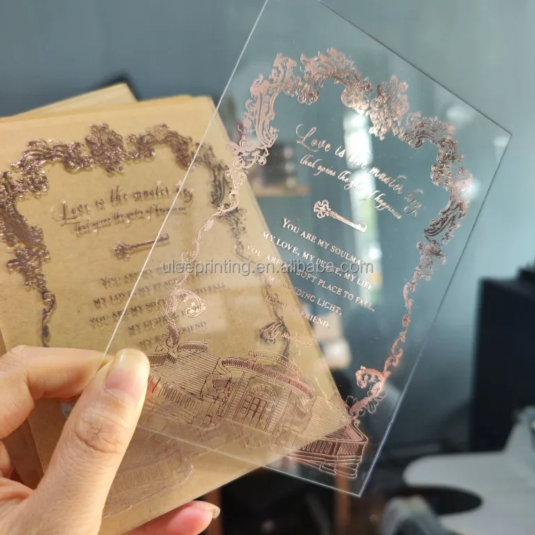 Custom Printed Logo Plastic Clear PVC Transparent Digital Business Card ...