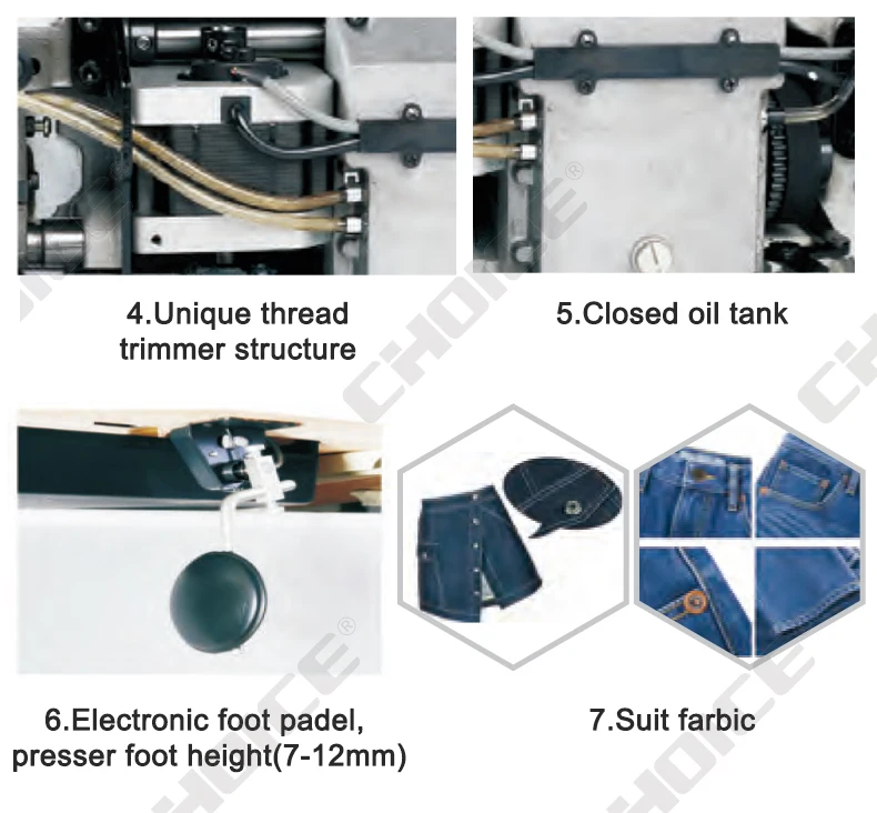 R28S Double Needle Flat-Bed Industrial Sewing Machine with Adjustable ...