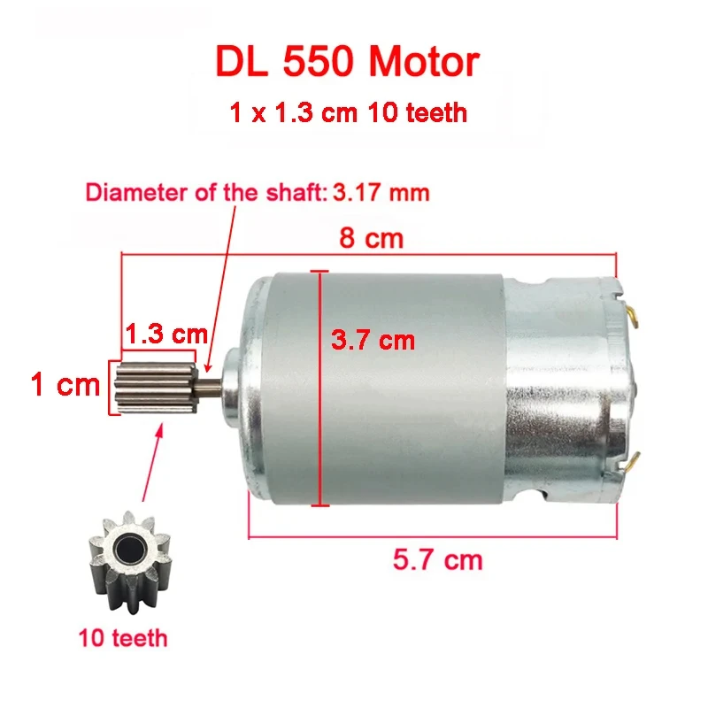 High-speed DC Motor for Children's Electric Cars - 570 35000rpm