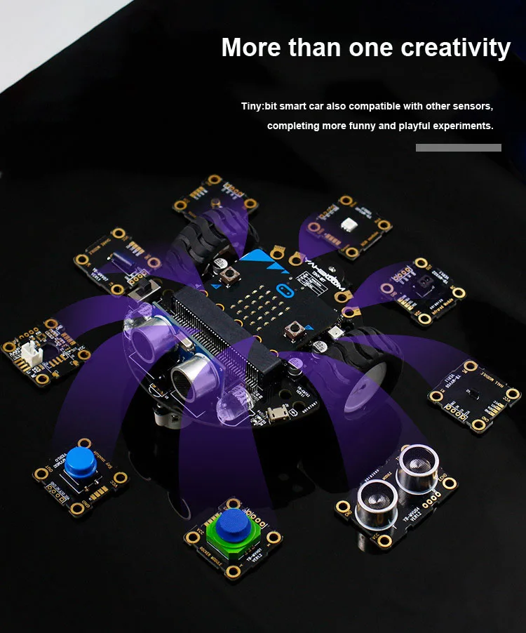 Tiny:bit Smart Robot Car - Micro:bit Graphical Programming