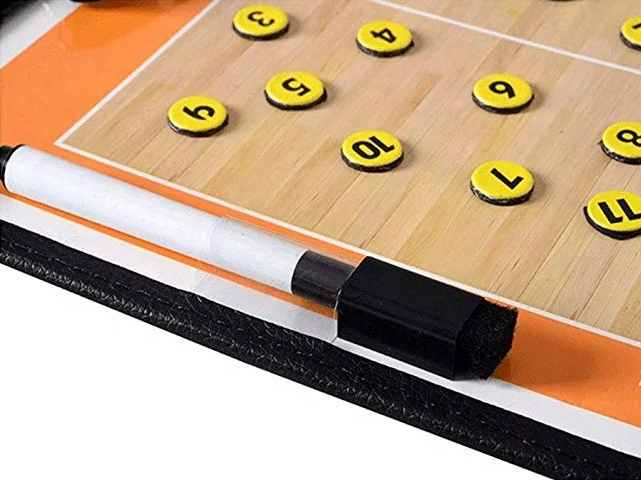 Volleyball Coach Board - Foldable Soccer Tactic PU Magnetic Board