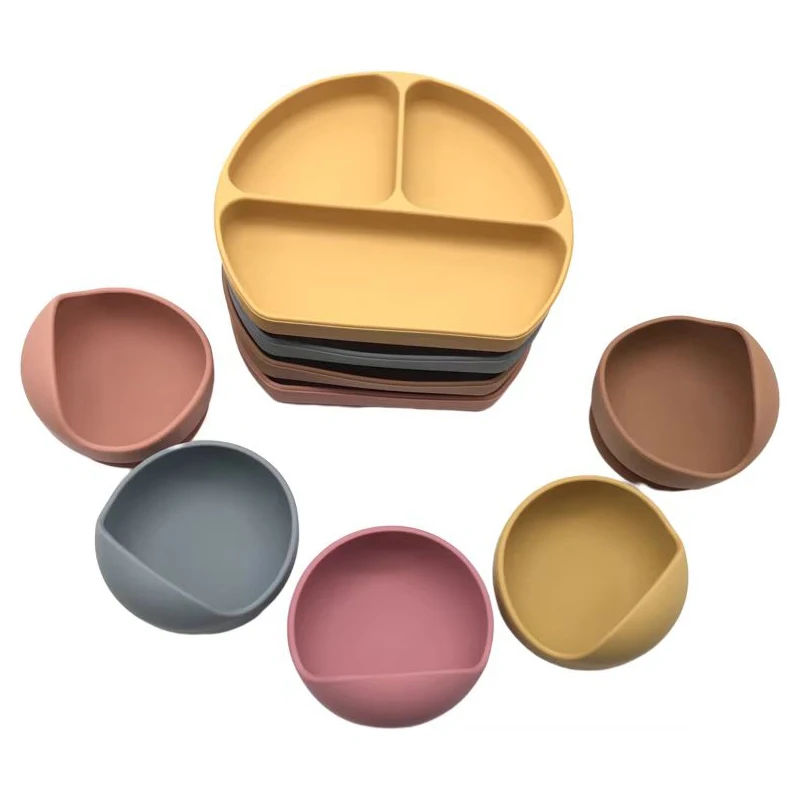 High Quality Baby Feeding Plate Kids Plate With Divider Durable Food ...