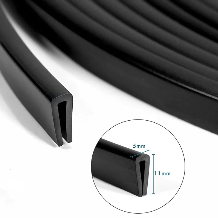 Epdm Rubber U Channel Edge Trim Black U Shape Protector Rubber Beading ...