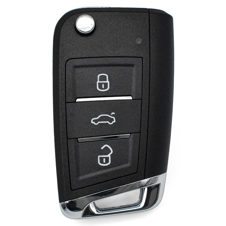 Xhorse Xkmqb1en Vvdi Mqb Flip 3 Buttons Wire Remote Car Key For V-w For ...