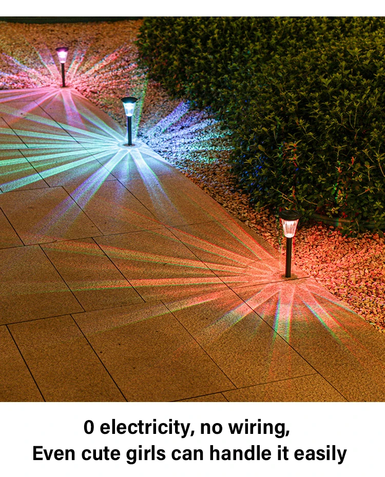 Ip65 Led Solar Flower Light Colorful Lamp Waterproof Rgb Luminous ...
