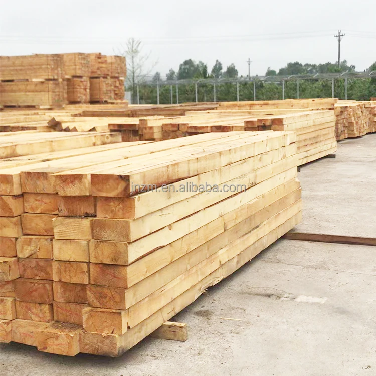 Railroad Wooden Sleeper Sawn Timber High Stability Cheep Wood Rail ...