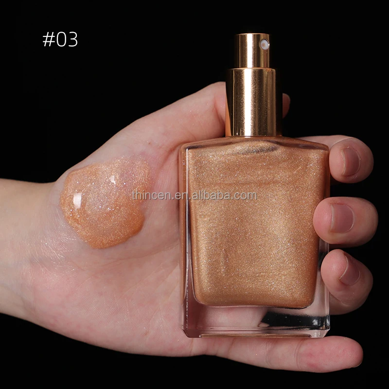 Shimmer Highlighter Liquid Body Highlighter Spray High Pigmented Body ...