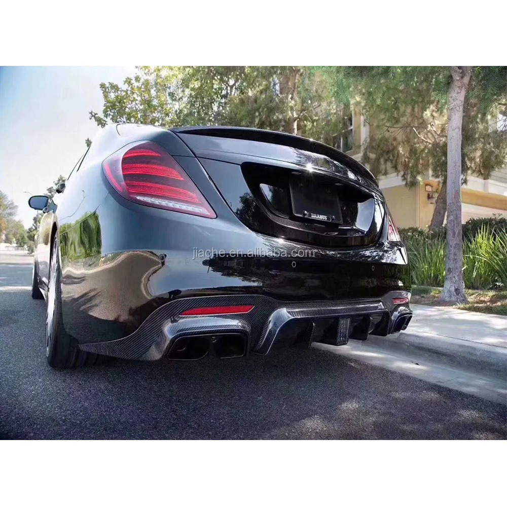Carbon Fiber Rear Bumper Diffuser For Mercedes Benz S Class W222 S63 ...
