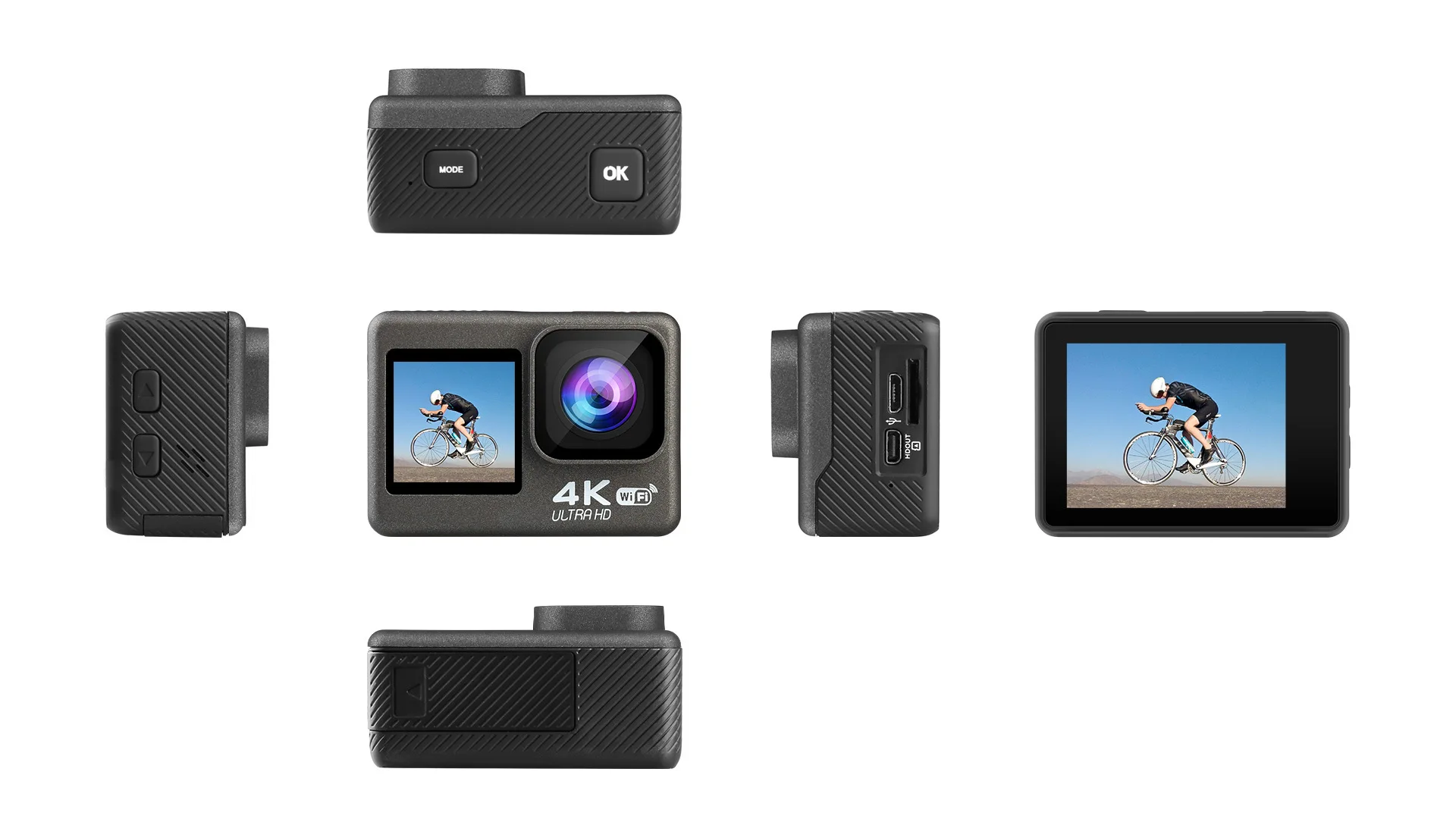 4k Double-screen Sports&action Cameras Mini Action Camera With Built ...