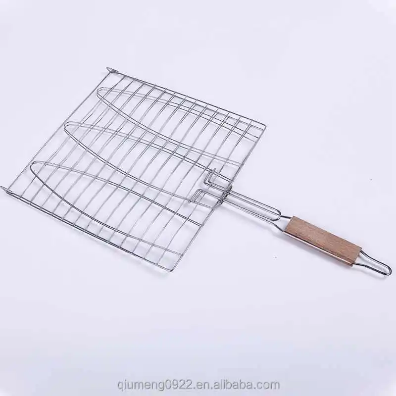 Handle Barbecue Tool Bbq Fish Grill Net Barbecue Grilling Fish Rack Non ...
