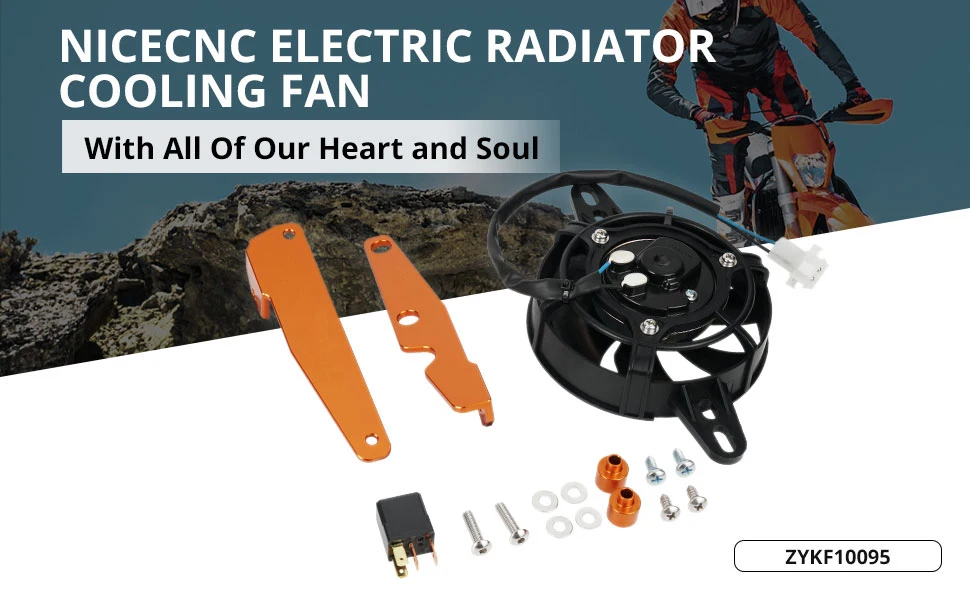 Nicecnc Radiator Cooling Cooler Fan For Ktm 250 300 350 450 Excf Xc Xcw ...
