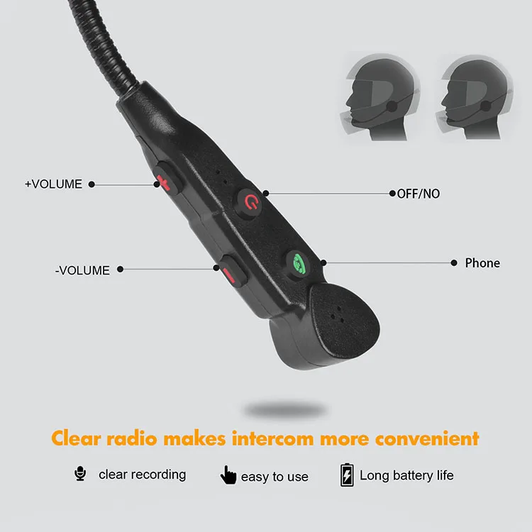 V4 Pro Wireless Motorcycle Helmet On-ear Open Intercom Call Speaker ...