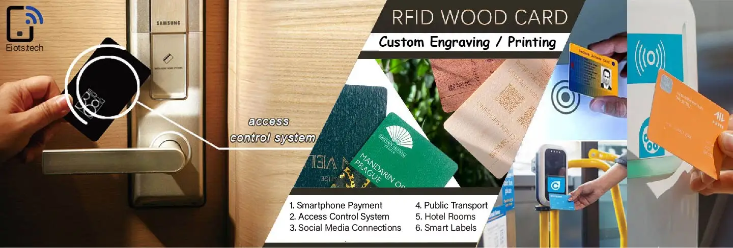 Programmable Bamboo Wood Business Cards Rfid Iso14443a Smart Nfc213/216 ...