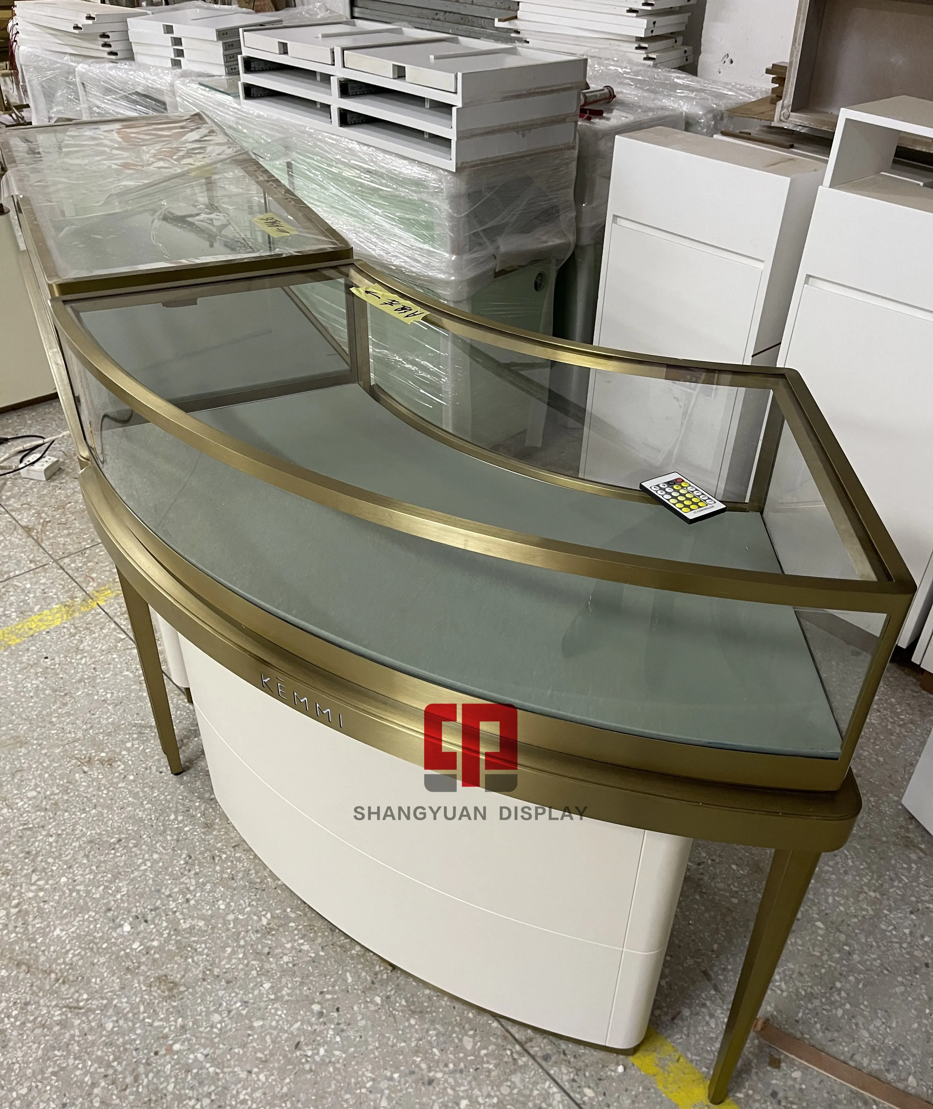 Luxury Stainless Steel Glass Display Cabinet Shenzhen Factory High-end ...