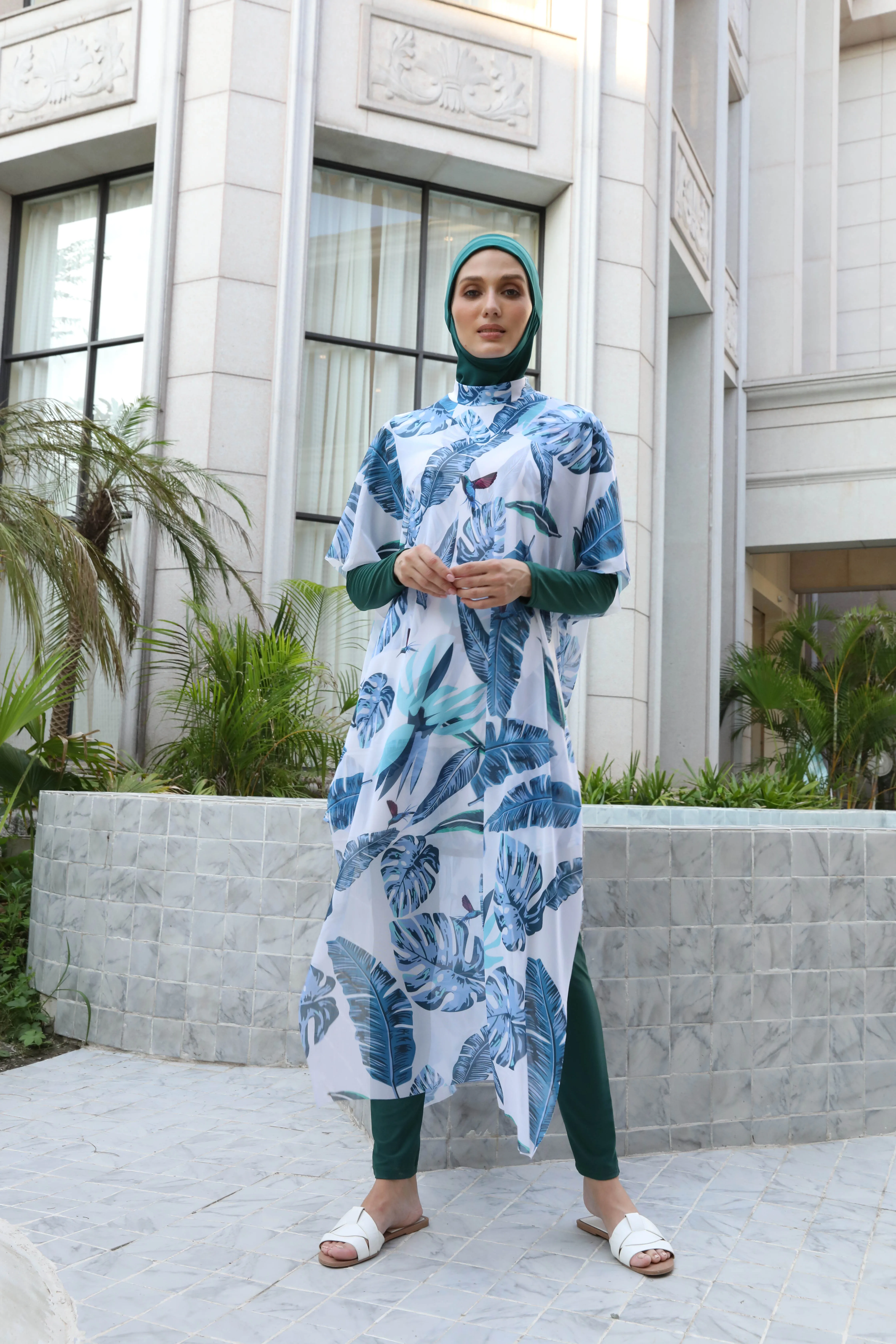 Islamic Modest Muslim Burkini Swimming Suit Women 4 PC Set