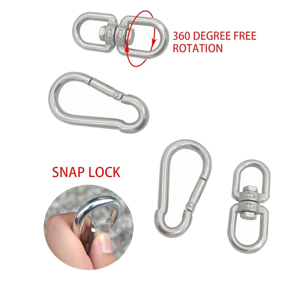 304/316 Stainless Steel Rigging Hardware Eye-jaw Hook Swivel Shackle ...