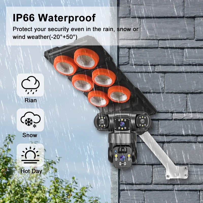 IP66 Solar Lamp with 4G Camera - Secure & Efficient