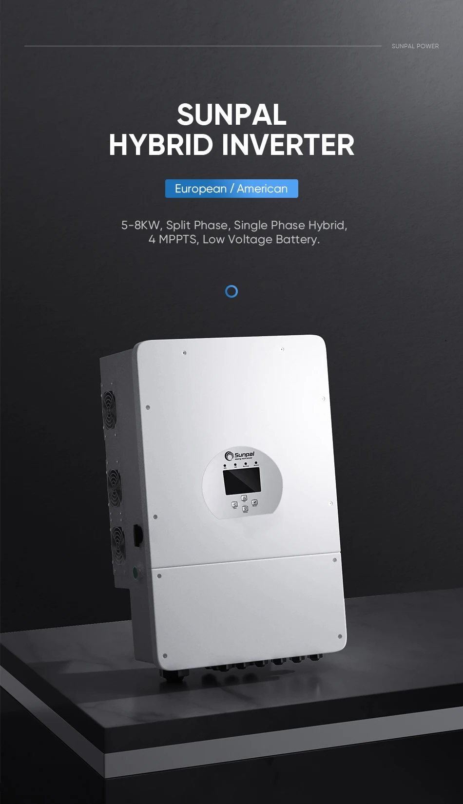Sunpal Mppt Hybrid Inverter Solar Inverter 48V 10Kw 10Kva 8Kw 8Kva Off ...