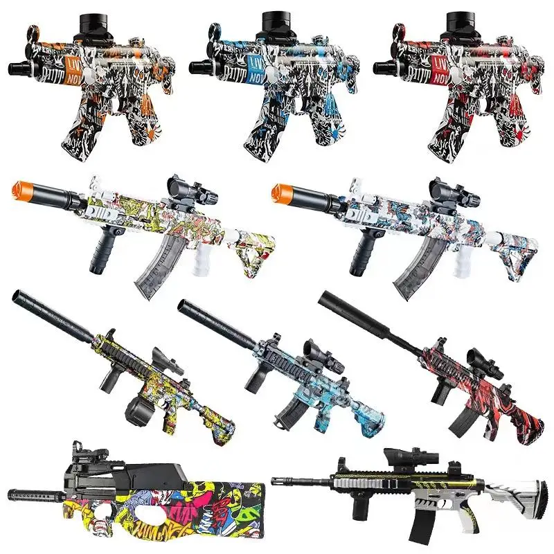 Ak47 M416 M4a1 M4 Electric Gel Blaster Orby Water Bead Splatter Orbeez Gun Toy Nerf Soft Bullet ...