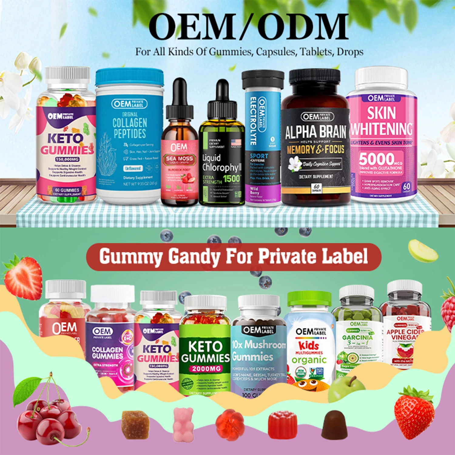 Oem Sea Moss Capsules 3000mg Black Seed Oil Ashwagandha Turmeric ...