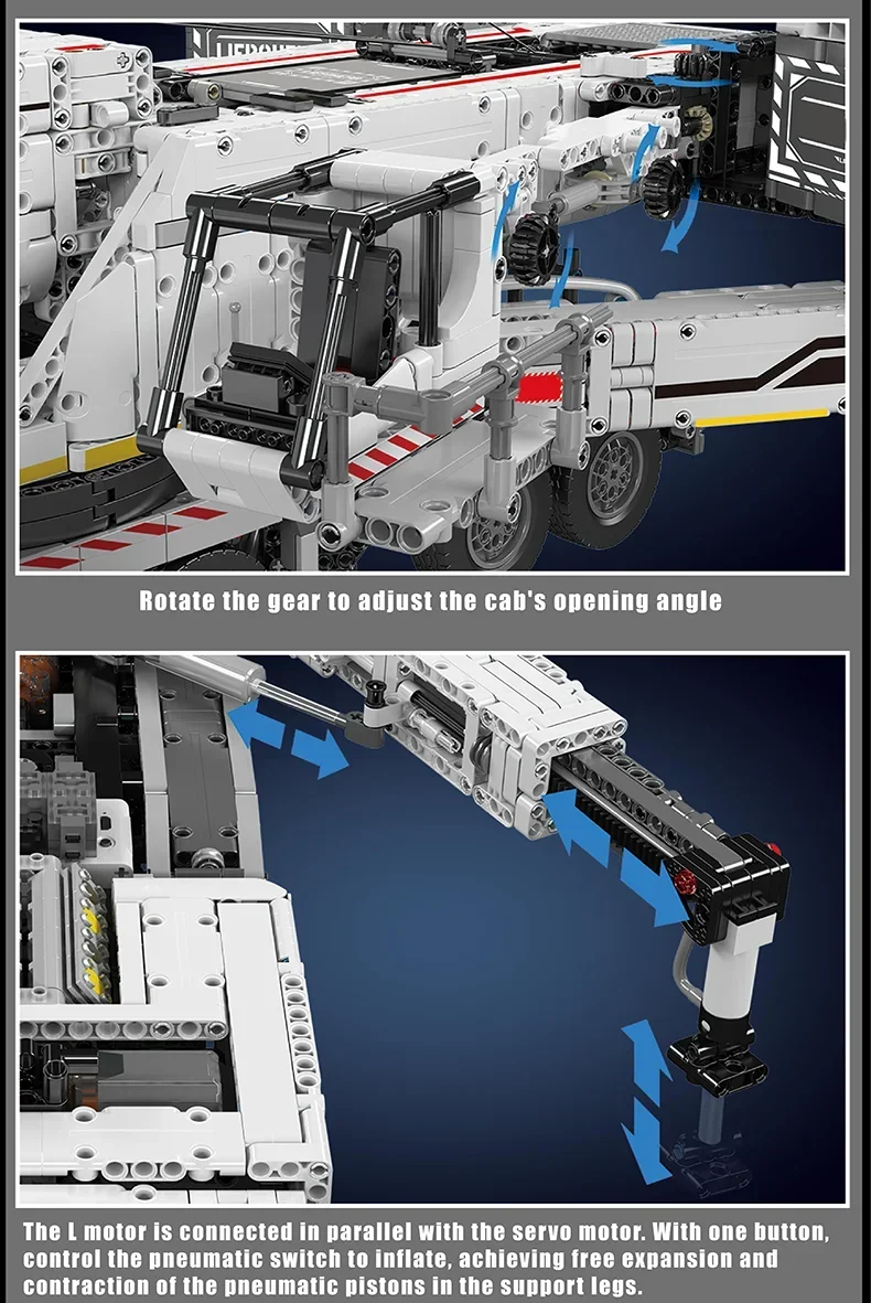 Mould King 17007 17008 Technical Car Toys Motorized Ltm 11200 Rc Crane ...