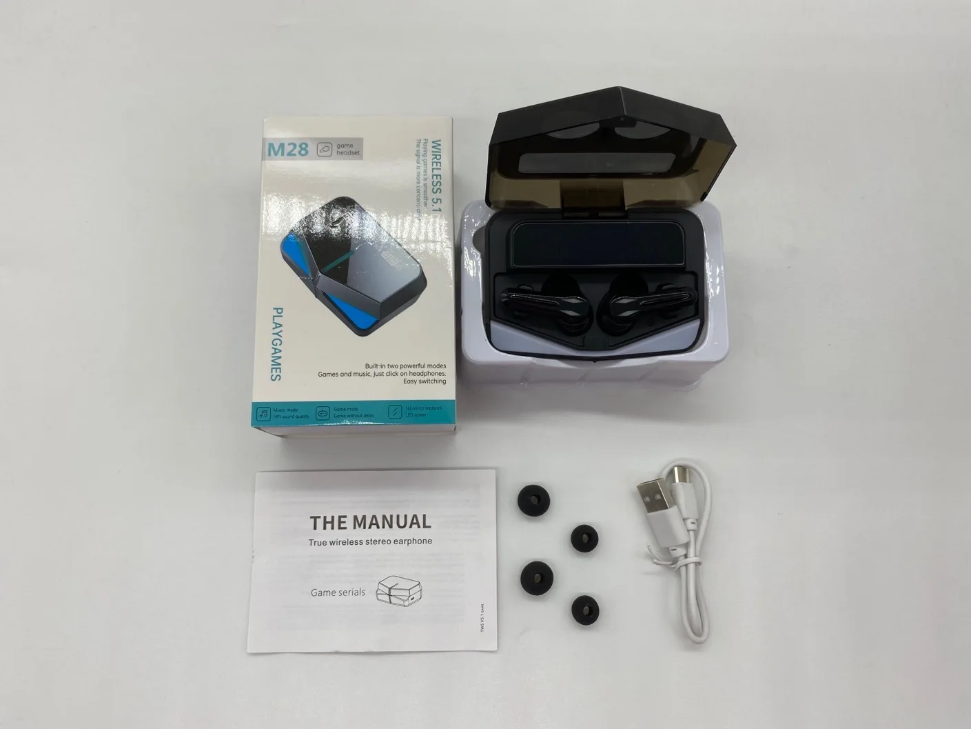 Sports Gaming M28 Tws Mobile Game Auriculares Wireless Headsets ...