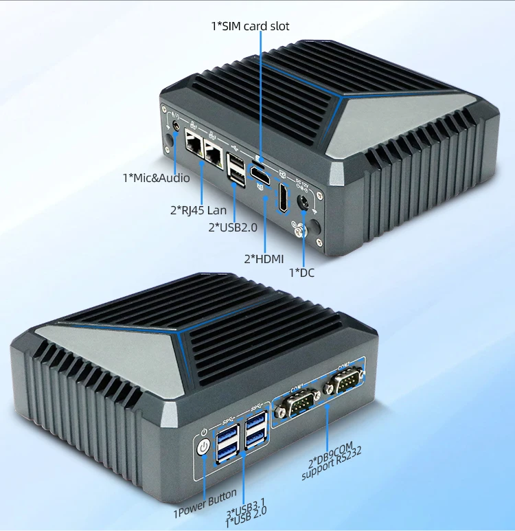 Thin Client PC N100 with NVMe M.2 SSD, Ethernet Port - Compact Intel ...