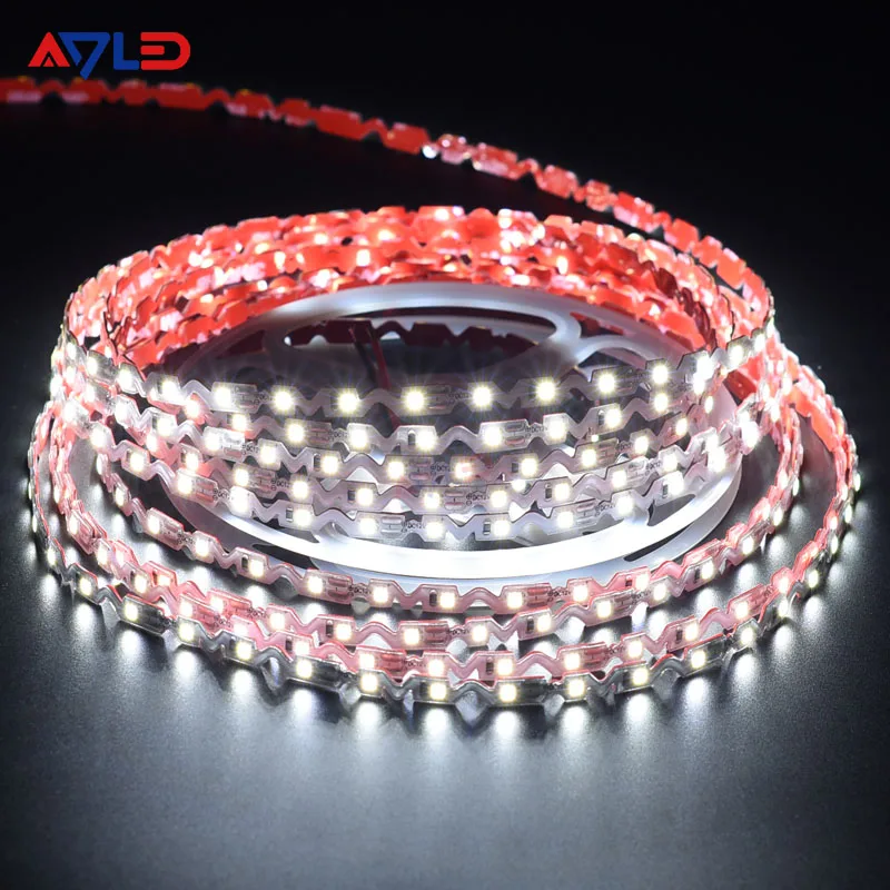 6mm Zig Zag Smd2835 72 Led Strip Light White Dc12v Ip20/ip65 Rated 3-year Warranty For Linear ...