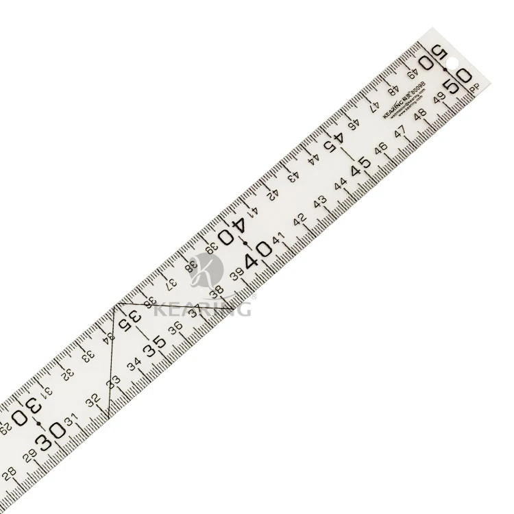 Kearing 360 Bendable Soft Flexible PP Plastic Grading Ruler Metric 50cm ...