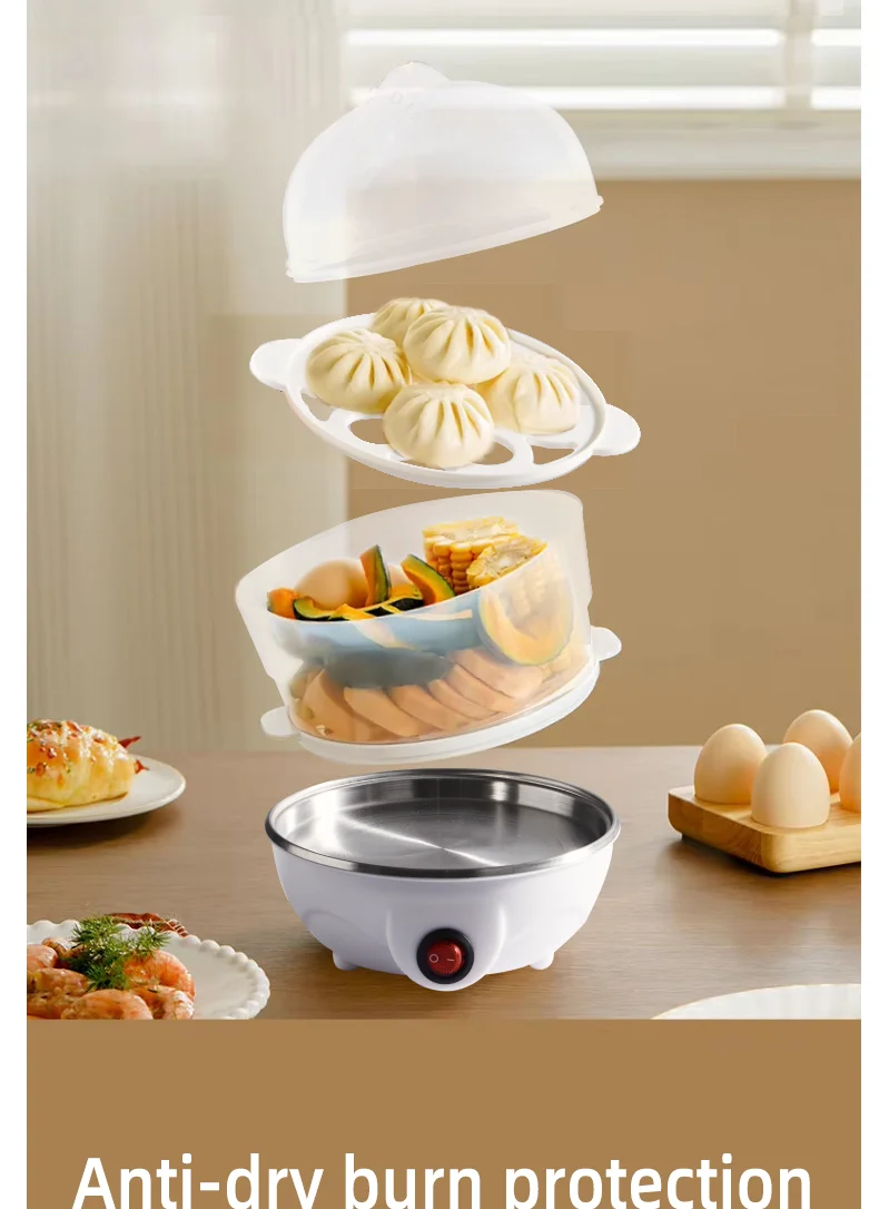 Egg Boil Electric Cook 7 Eggs - Automatic Mini Steamer