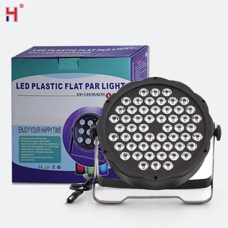 Led Mini Par Light 54x3w Rgb 3in1 Full Color Flat Par Dmx Professional ...