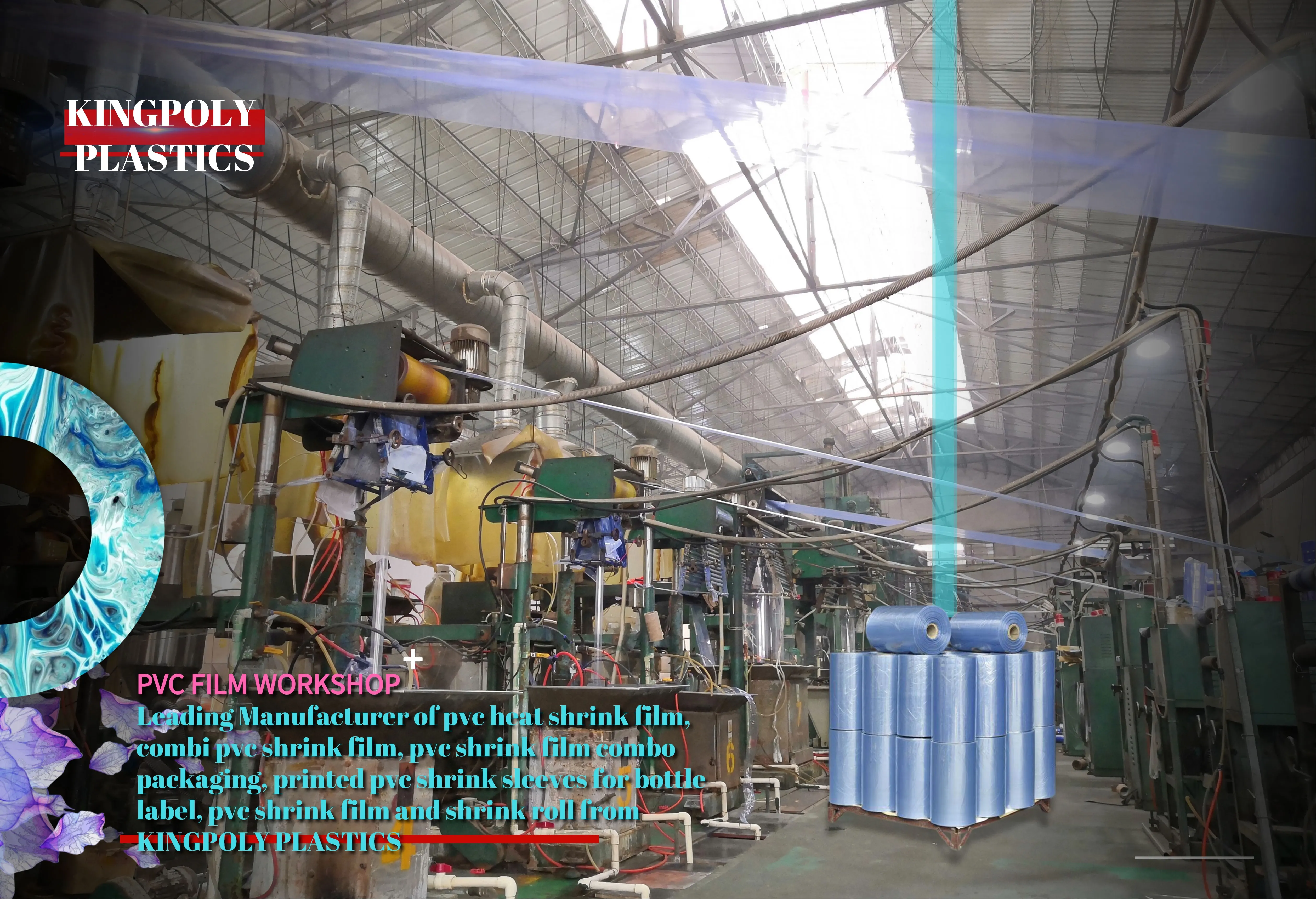 Pof Shrink Film/pvc Clear Heat Shrink Plastic Film Roll For Packing ...