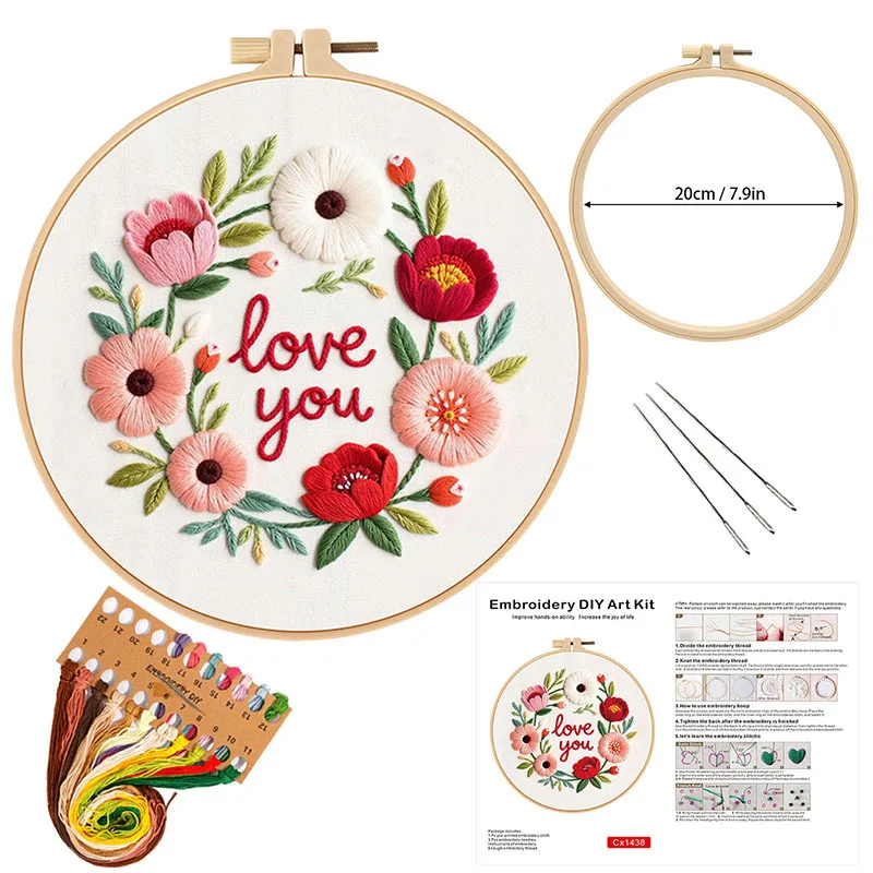 Diy Hand Cross Stitch Embroidery Kit Set Handicrafts Starter Kit for ...