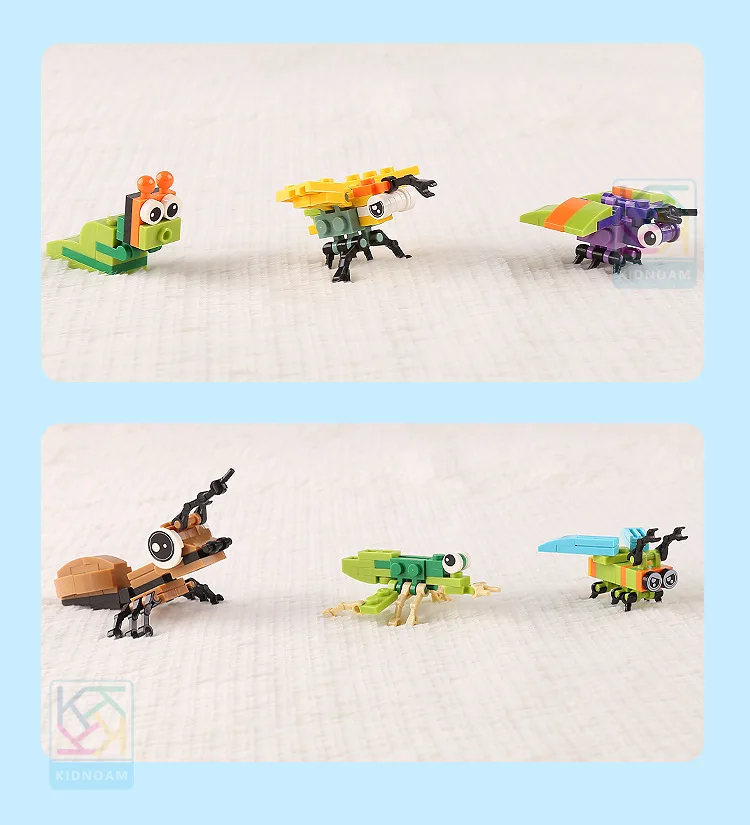 Animal World Insect Building Blocks Small Particles Kids Educational ...