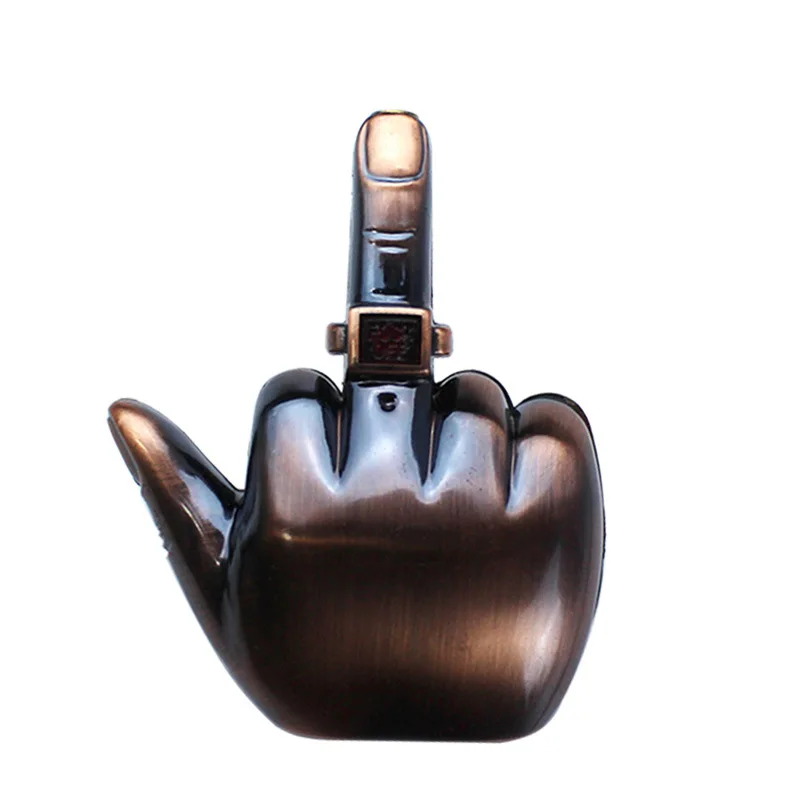 Creative Butane Novelty Cigarette Middle Finger Lighter Outdoor ...