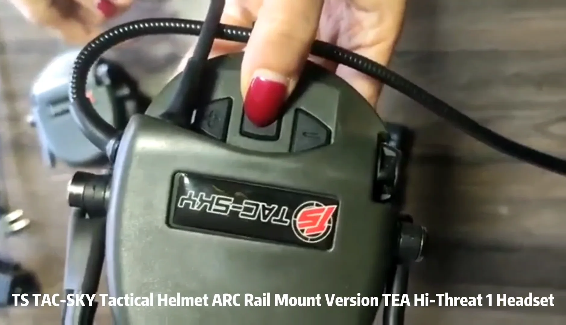 Ts Tac-sky Tactical Headset Helmet Arc Rail Silicone Electronic ...